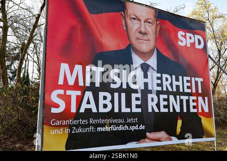Wahlplakat der SPD zur Wahl zum 21. Deutschen Bundestag. Bonn, 02.02. ...