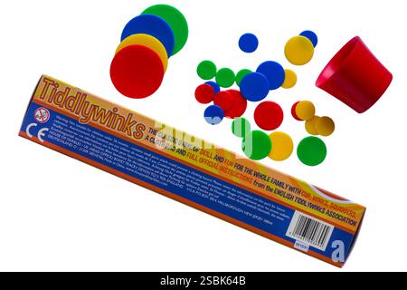 Tiddlywinks game Tiddly winks game isolated on white background ...