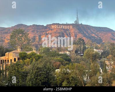 Hollywood Sign, Hollywood, hills, homes, Los Angeles, California, USA Stock Photo - Alamy