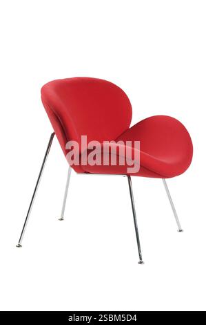 Red office chair isolated on the white background Stock Photo - Alamy