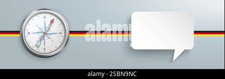 Speech Bubbles Compass Header White paper speech bubbles with a compass ...