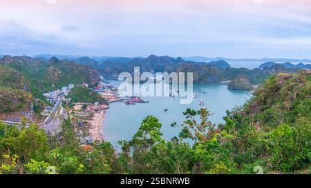 Vietnam, Cat Ba Island, Ben Beo harbor Stock Photo - Alamy