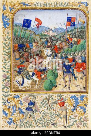 . English: King Henry V at the Battle of Agincourt, 1415 . 19th century ...