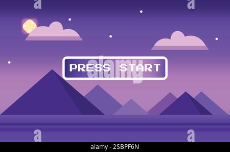 Retro games banner with 1980's tv set and gamepads against the ...