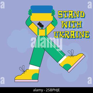 stand with Ukraine template banner pray for Ukrainian peace save ...