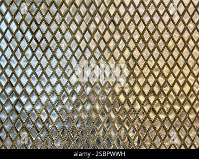 A shiny gold geometric mosaic cube pattern Stock Photo - Alamy