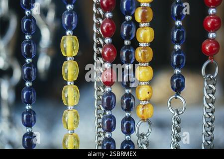 Set of Rosary praying beads for practicing mindfulness meditation ...