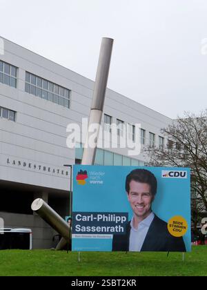Good Luck Poster in front of the Argentinian bunker Stock Photo - Alamy