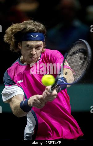 Rotterdam, Netherlands. 04th Feb, 2025. ROTTERDAM, NETHERLANDS - FEBRUARY 4: Holger Rune of ...
