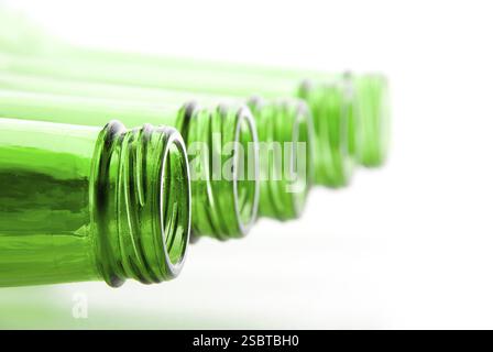 Beer bottles turned over on their sides Stock Photo - Alamy