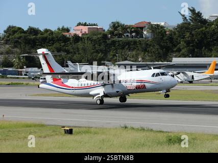 Winair ATR aircraft at its home base, Princess Juliana International ...