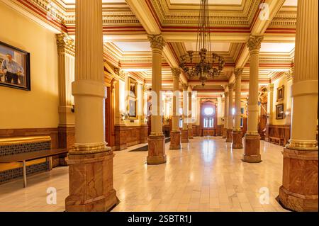 The rear central hall of the Colorado State Capitol building, Denver ...