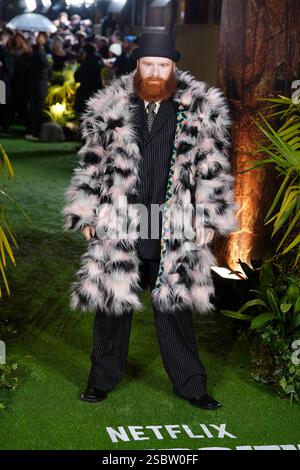 Jay Beech attending a special screening of Netflix's Celebrity Bear ...