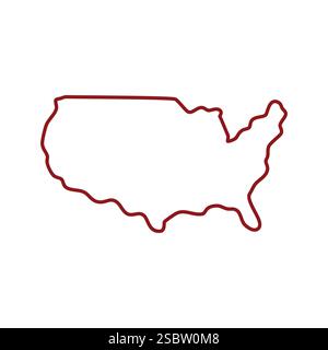 map of america icon logo design template Stock Vector Image & Art - Alamy