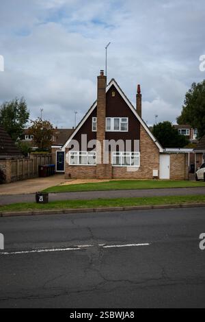 traditional detached house within residential estate in England UK ...