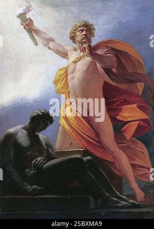 Heinrich fueger 1817 prometheus brings fire to mankind Stock Photo - Alamy