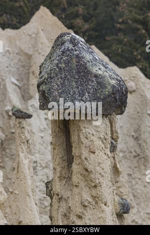 Earth pyramids located in Platten in the municipality of Percha, near ...