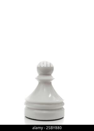 Photo of white chess pawns on the chessboard. isolated on the black ...