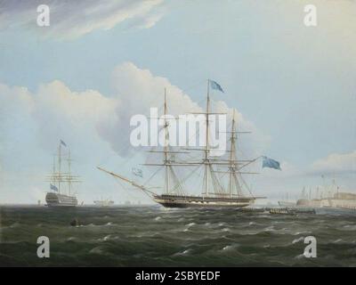 Henry Moses (1782-1870) - The Yacht 'Royal Sovereign' with the Duchess ...