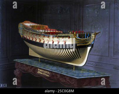 HMS 'Portland', by Joseph Marshall LW SCMU 1864 0008 0002 Stock Photo ...