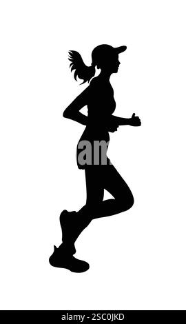 Illustration of a girl in athletic attire Stock Vector Image & Art - Alamy