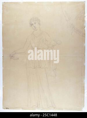 House of Adonis and Venus VI 7,18 Pompeii 19th century Drawing of two ...