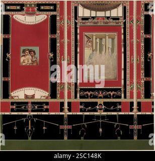House of L Caecilius Jucundus Room u (Presuhn), north wall 1876 Drawing ...