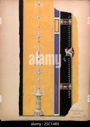 House of L Caecilius Jucundus Room u (Presuhn), north wall 1876 Drawing ...