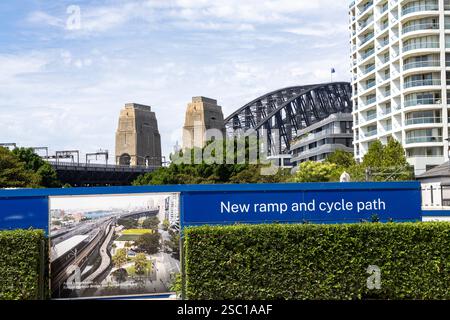 Sydney Harbour bridge cycleway ramp project Stock Photo - Alamy