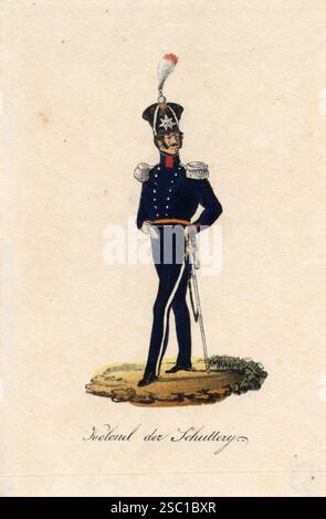 Afbeelding van het uniform van een schutter van de Utrechtse ...