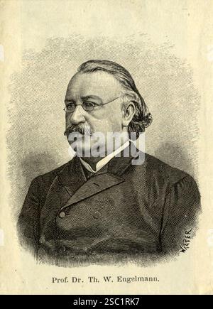 Portret van Theodor Wilhelm Engelmann geboren 1843 hoogleraar in de ...