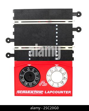 Scalextric electric slot car model racing lap counter track section ...