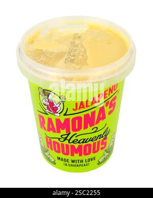 Ramona's jalapeno pepper heavenly houmous made with chickpeas in a 500g ...