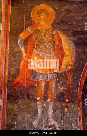 Byzantine warrior, Monastery of St. Saviour in Chora, 11th century ...