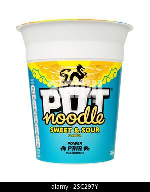 Pot Noodle Chinese sweet and sour flavour instant noodles in a 90g pot ...