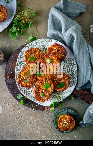 Vegetable savory muffins with savoy cabbage, feta cheese, and Psyllium ...