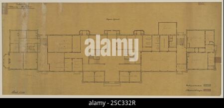 Plattegrond van de bestaande begane grond en het ontwerp voor de ...