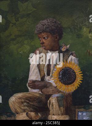 Winslow Homer - A Flower for the Teacher Stock Photo - Alamy