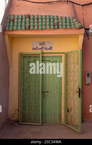 In a corner of the medina of Marrakech, this green corner enhanced with ...