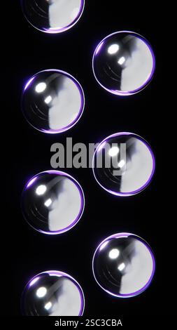 Fantasy Abstract 3D Metallic Neon BluePurple Banner Background ...