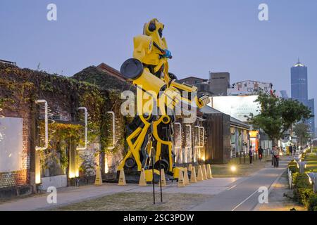 Bumblebee Transformer Statue at the Pier 2 Art Center, Kaohsiung ...