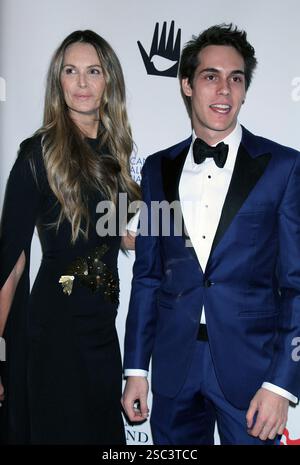 Elle Macpherson and her son Flynn Busson arriving at the 2019 American ...
