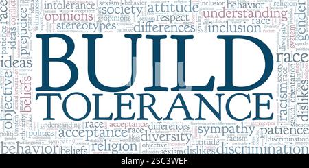 Build Tolerance word cloud conceptual design isolated on white ...