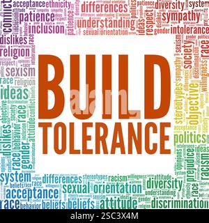 Build Tolerance word cloud conceptual design isolated on white ...