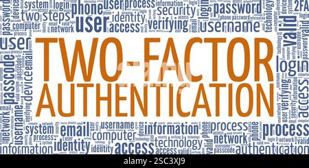 Two-Factor Authentication word cloud conceptual design isolated on ...