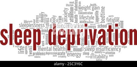 Sleep Deprivation word cloud conceptual design isolated on white ...