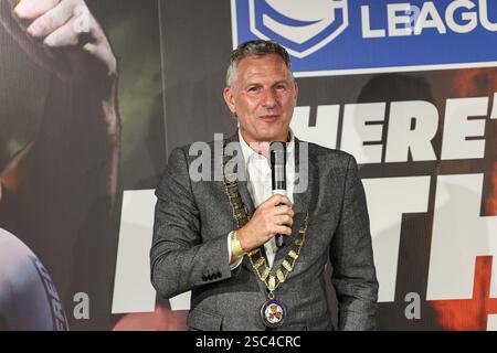 Adam Hills MBE the 33rd President of the Rugby Football League during ...