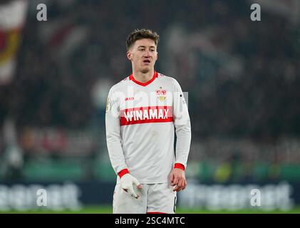 Angelo Stiller of VfB Stuttgart looks on during the Dutch Eredivisie ...