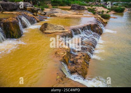 surroundings and landmarks of Yang Bay waterfall in Vietnam Stock Photo ...
