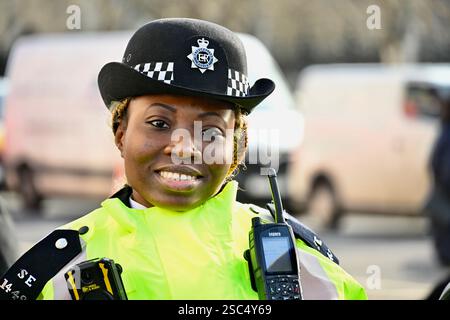 Black Female Metropolitan Police Officer, Parliament Square, London, UK ...